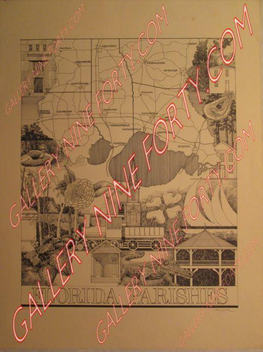 Florida Parishes Map 1986 – Gallery Nine Forty